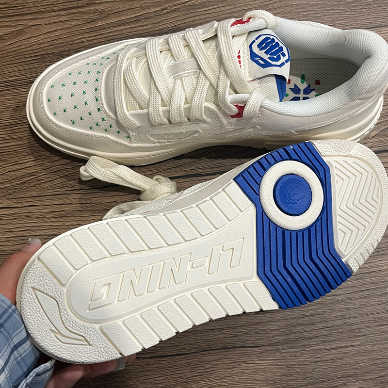 Li Ning rookie rookie2 men's and women's sneakers 2024 autumn new color matching non-slip casual ...