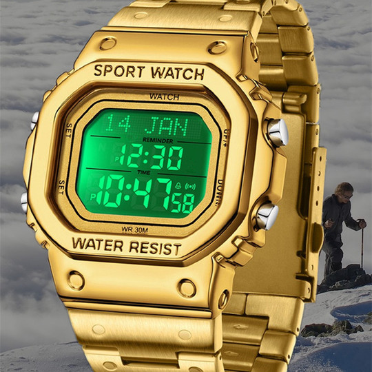 Sanda Multifunctional Luminous Digital Compass Watch - Men's Alloy ...