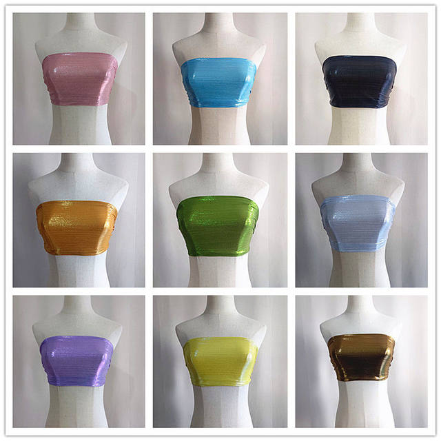 2021 New Summer Thai Dai Dai people nation -style tube top pure color ...