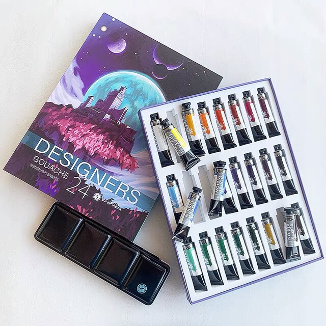 Shiju opaque watercolor pigment 24 colors 48 colors wet package