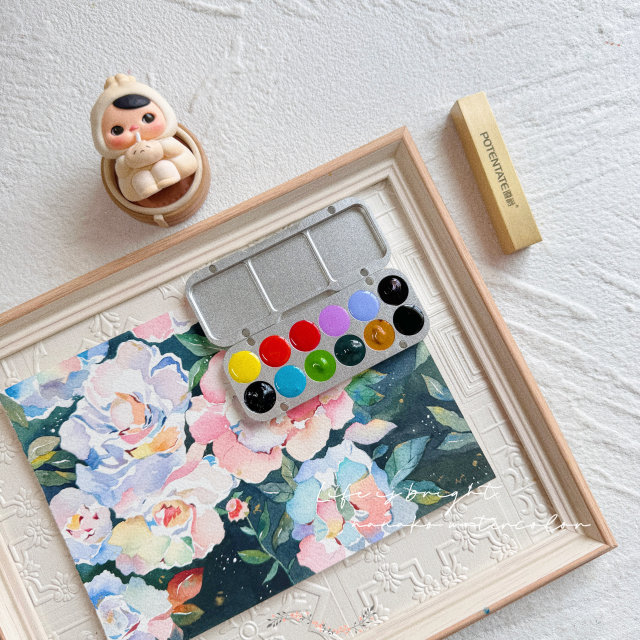 Aluminum alloy magnetic watercolor pigment packaging box custom ...