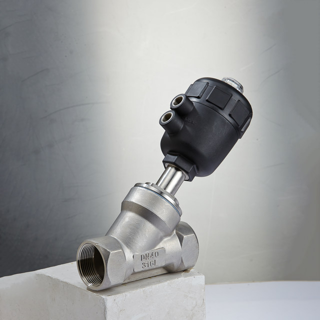 Stainless steel pneumatic internal thread angle seat valve KangSaite ...