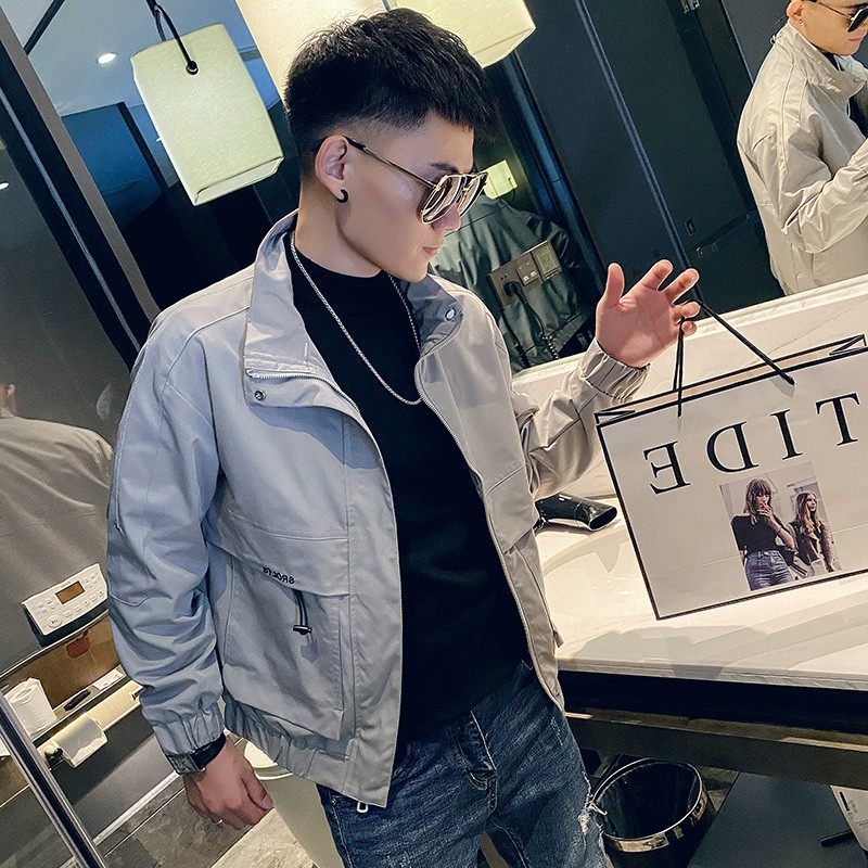 Net red ruffian handsome jacket spring and autumn new trend tide brand ...