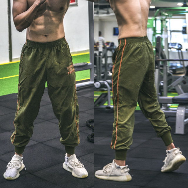 Muscular men dog brothers sports pants trousers running training ...