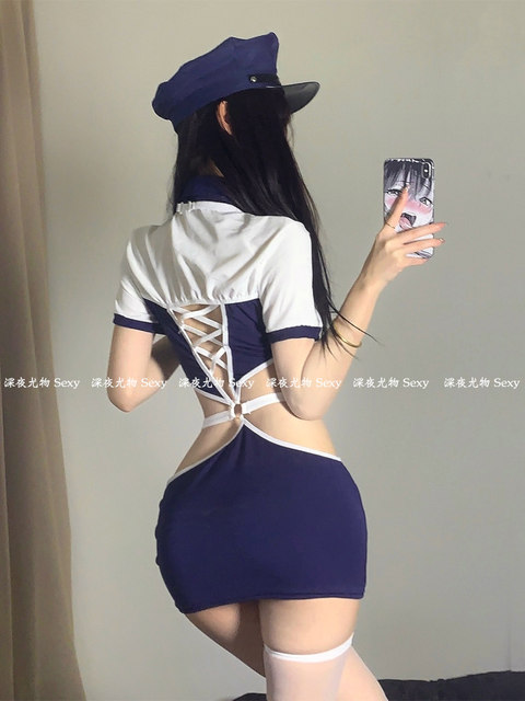 Late night stunner love underwear sexy pure desire hot stewardess role as COS female police ...