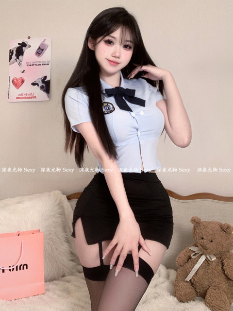 qqny stockings, fun lingerie, sexy intercourse, high-end sense, pure desire, jk policewoman ...