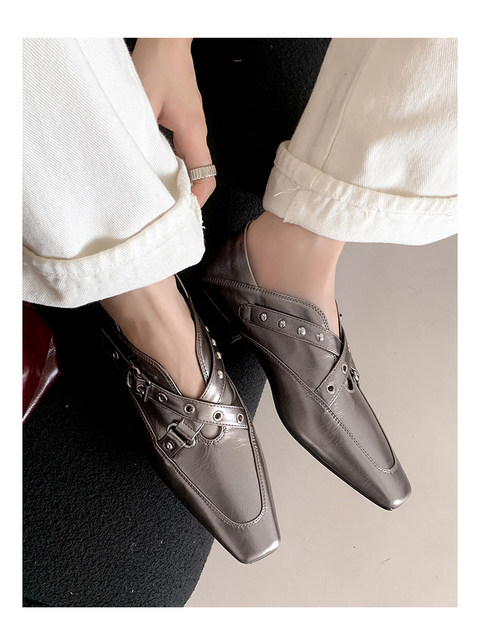 Fashionable niche wear~British style retro small leather shoes for ...