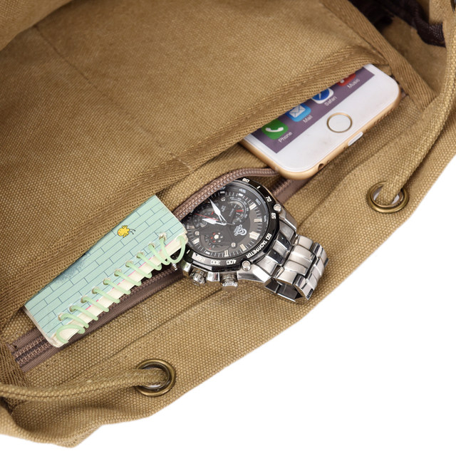 Canvas Backpack Female Retro Male Casual Travel Drawstring Ladies ...