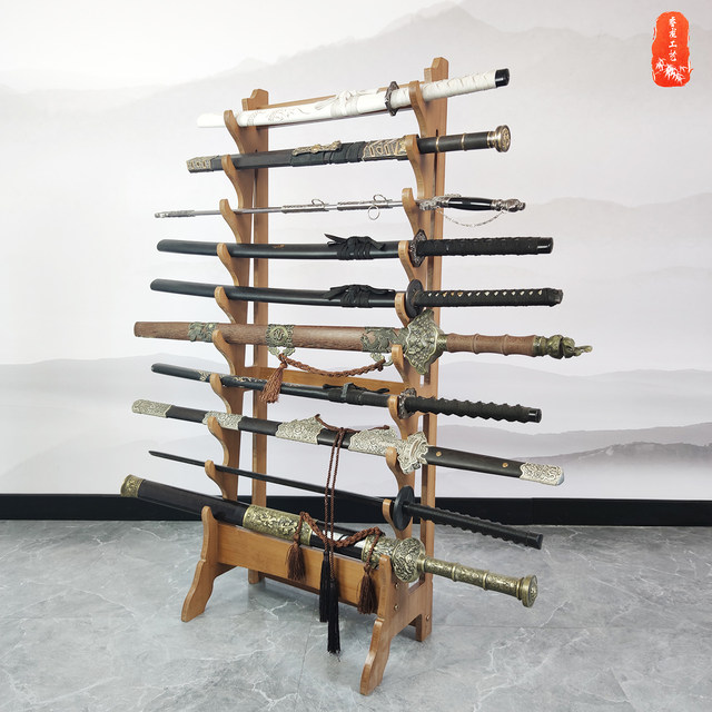 Multi-layer weapon display stand, floor-standing sword stand, sword ...