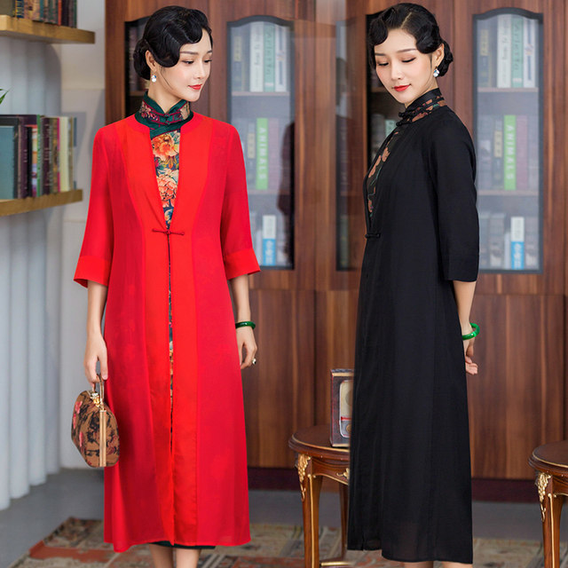 Classic Chinese chiffon cardigan and shawl, paired with new summer ...