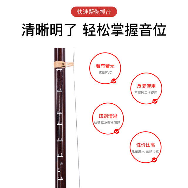 Erhu Tuning Aid Finger Placement Stickers, Beginner Scale and Phoneme ...