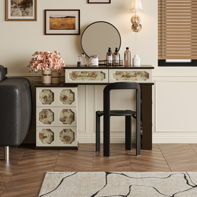 Valley and solid wood retro pattern dressing table master design small ...