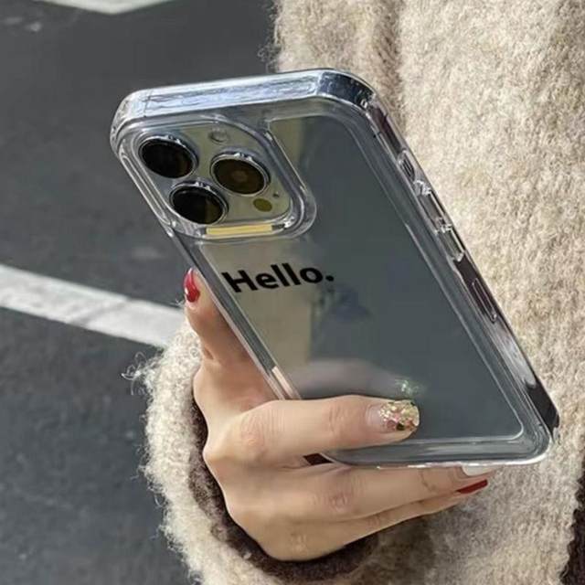 Creative Hello suitable for Apple 13 mobile phone case 14 simple 12promax anti-fall 11 ...