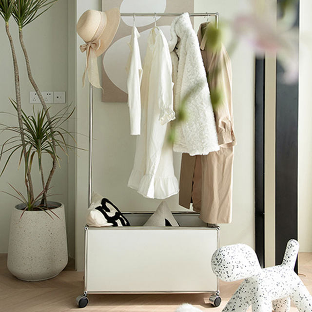 USM second-hand floor-standing clothes hanger dressing mirror coat rack ...