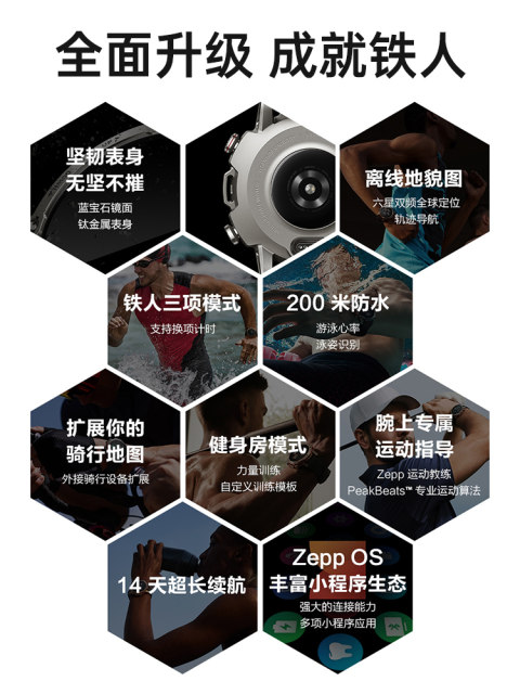 Amazfit Huami Falcon outdoor triathlon smart watch 49mm dual-frequency ...