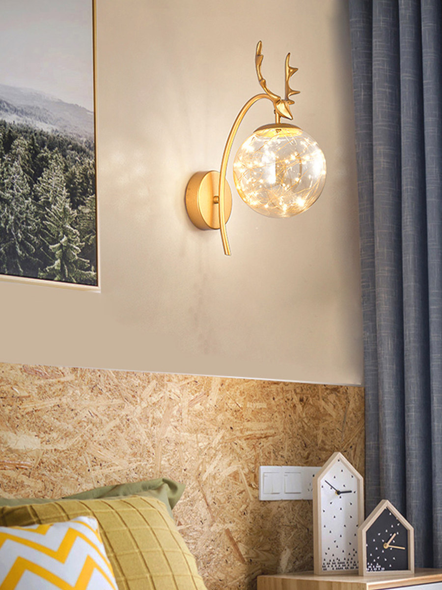 Post-Modern Crystal Wall Lamp for Luxury Living Room
