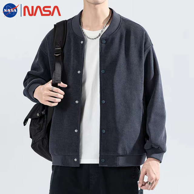 NASA Core Velvet Autumn and Winter Ploves Male Loose Large size jacket ...