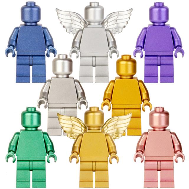 4.5cm Tsai body electroplating paint gold pigment angel wings MOC ...