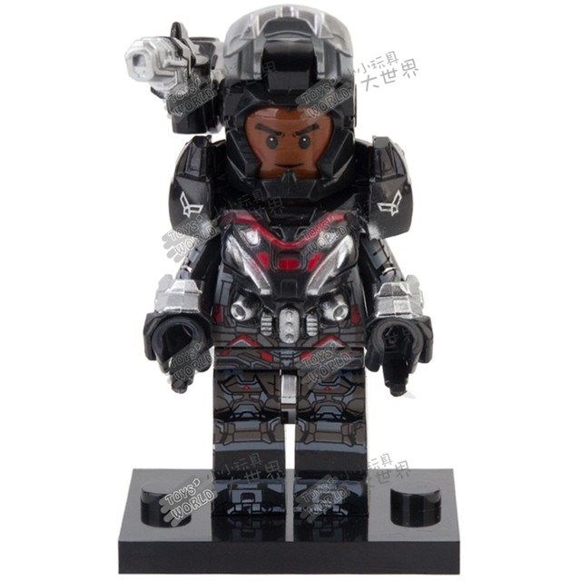 Compatible with LEGO Avengers V003 black war machine new helmet third ...