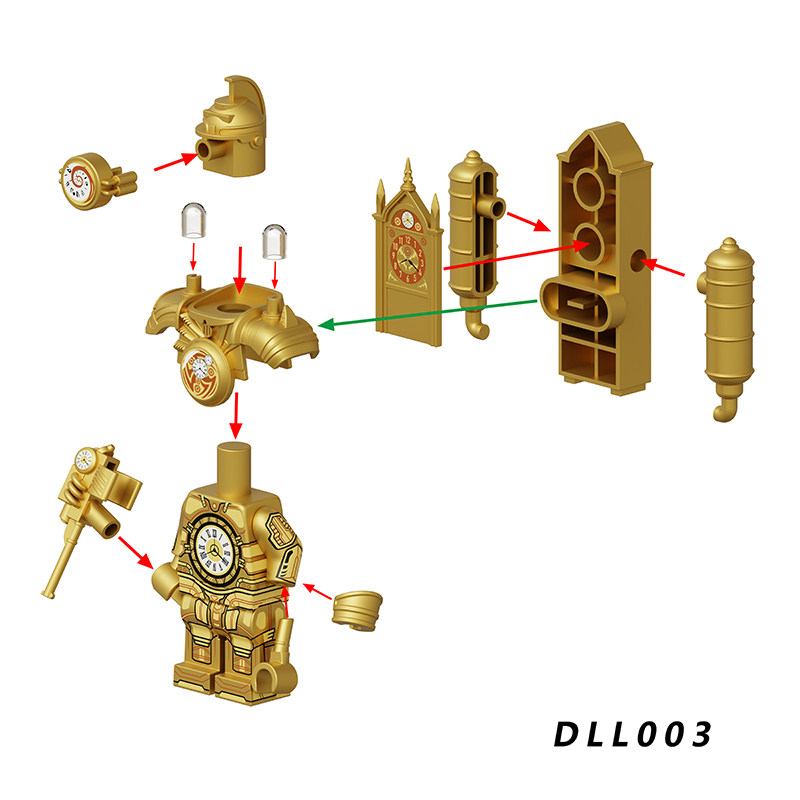 Compatible with LEGO Titan Clock Man Electric Drill Man Universe Boy ...