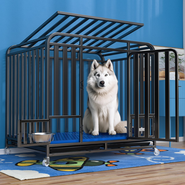 Dog cage large dog with toilet indoor golden retriever Labrador kennel ...
