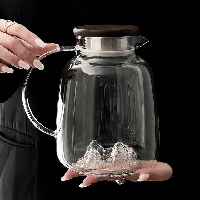 Japanese retro mountain-viewing cold kettle glass high-temperature ...