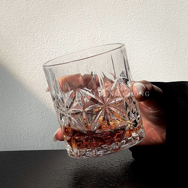 Niche high-end whiskey glass light luxury crystal wine glass household ...