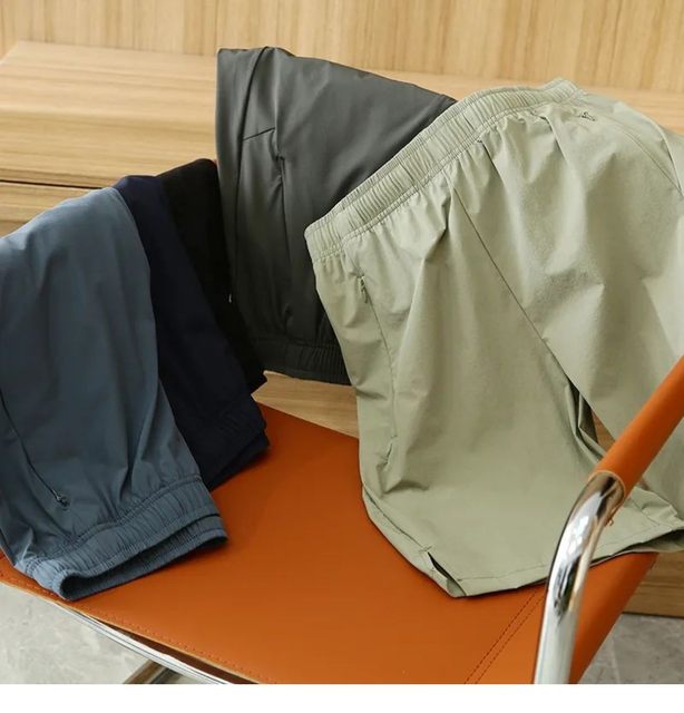 Men's sports shorts with zipper pocket, trendy outdoor summer quick ...