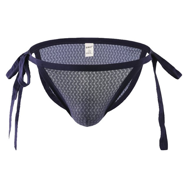 New lace-up briefs for men's summer ice silk detachable silky ...