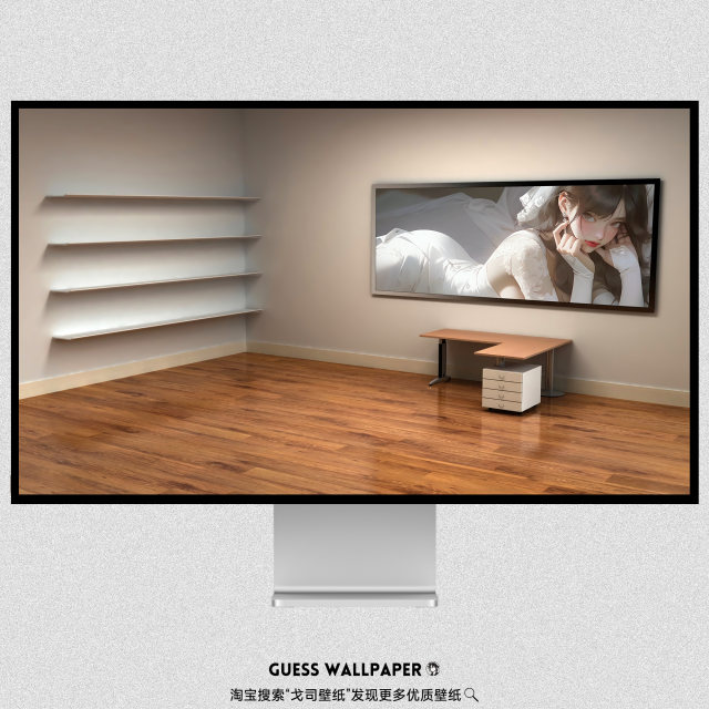 GUESSWP4K8 Creative Desktop Storage Wallpaper Bookshelf Wallpaper Ultra ...