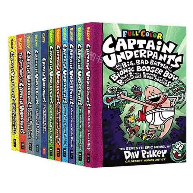 Original English version of Captain Underpants, Cat Kid, Little Petey's ...