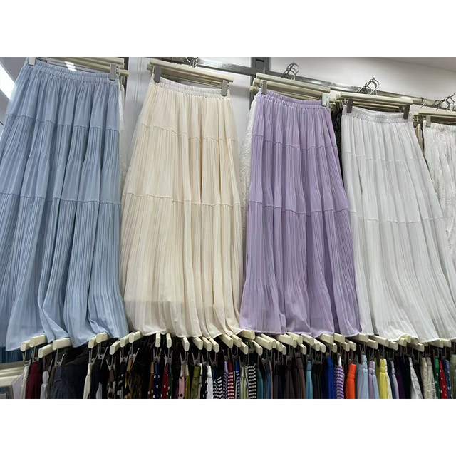 Drooping white skirt for women 2025 summer new high-waisted large ...