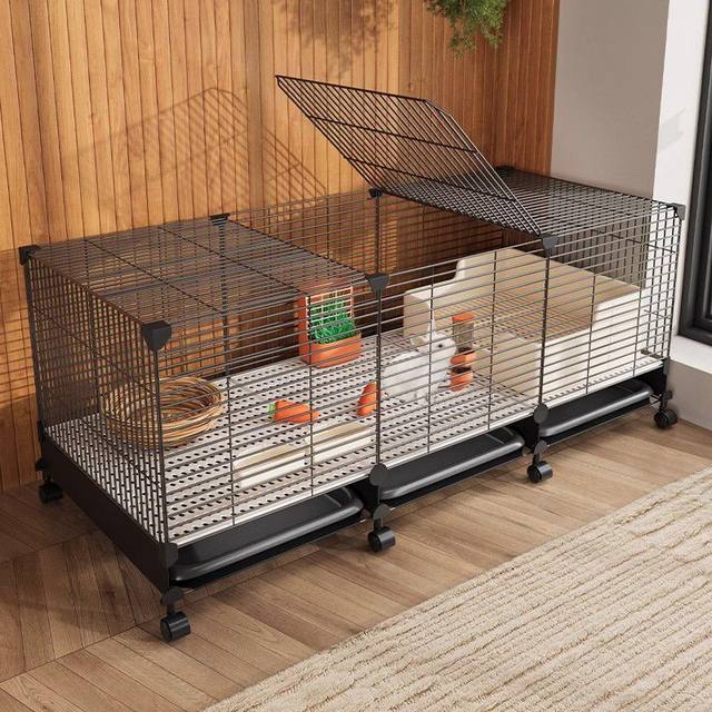 Rabbit cage household large indoor rabbit cage special extra large ...