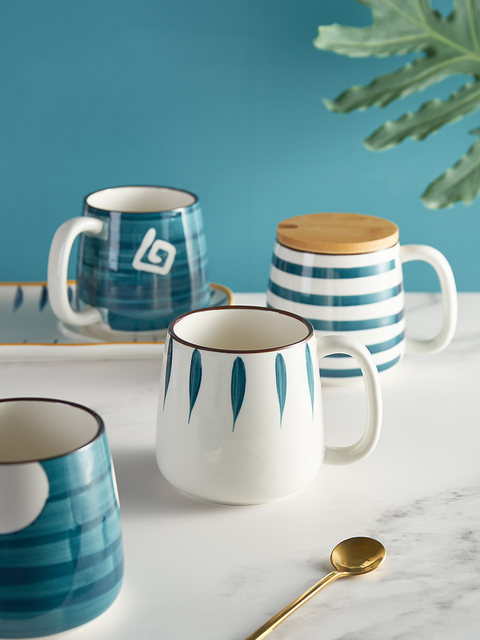 Japanese -style marker cup with a large capacity household ceramic cup ...