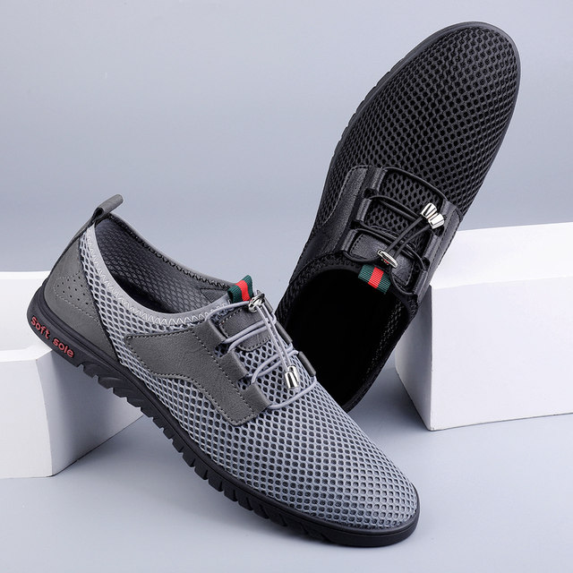 Woodpecker Men's Shoes 2023 New Summer Breathable Casual Mesh Sports Shoes Flyweave Slip-on ...