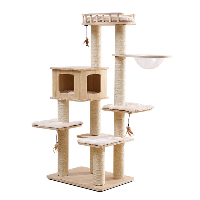 catry Kerry large solid wood cat climbing frame luxury wooden cat rack ...