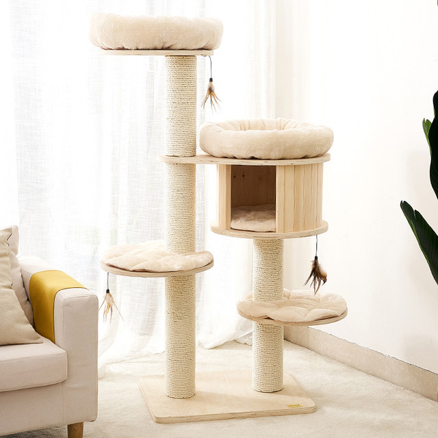 Kerry Catry large solid wood cat climbing shelf jumping wooden sword ...