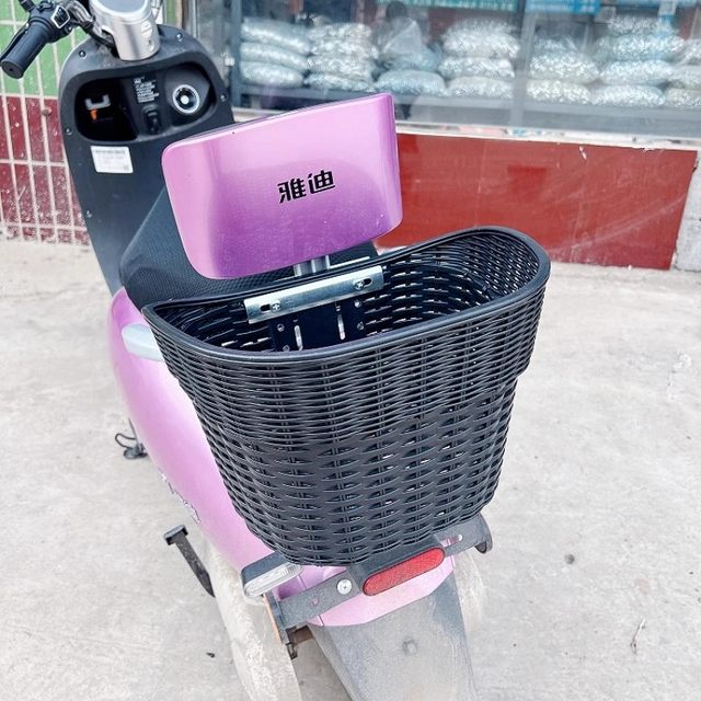 Electric motorcycle rear-mounted basket, electric scooter rear-mounted ...