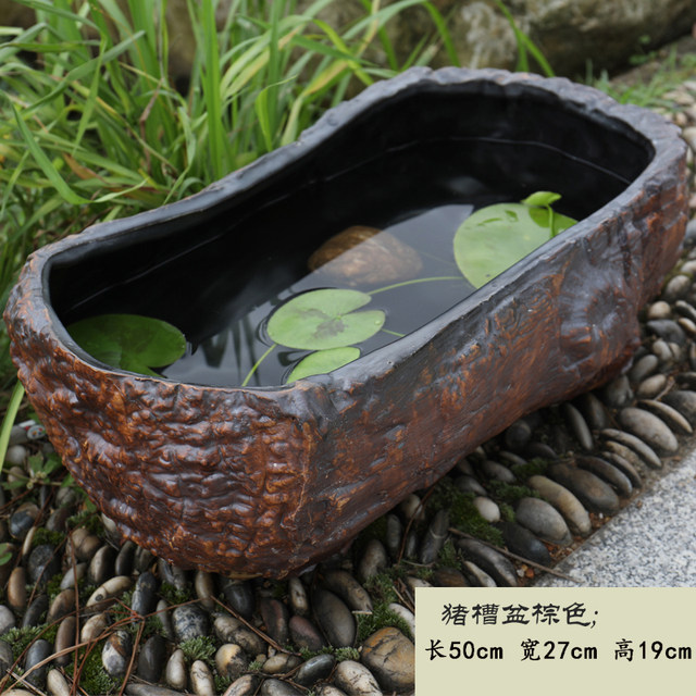 Jingdezhen ceramic goldfish tank turtle tank water lily pond lotus ...