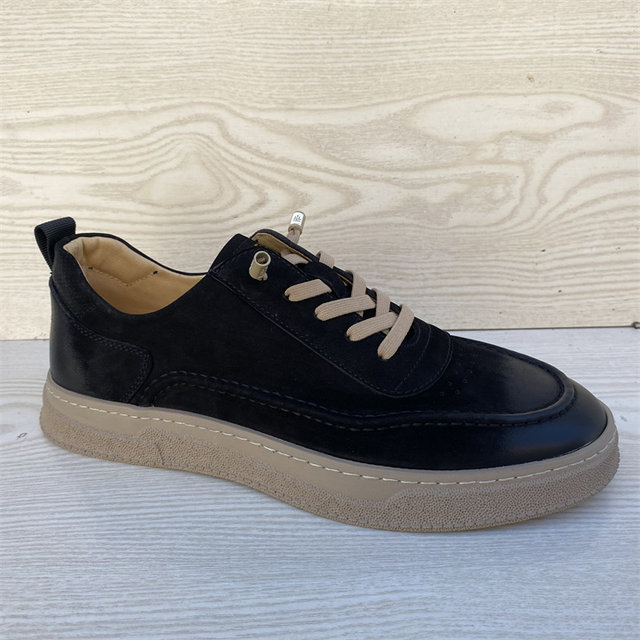 Broken -code shoe special leather men's toe -toe layer cowhide scratch ...