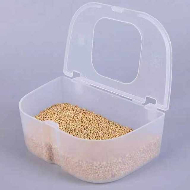 Bird food box anti-spreading and splashing with lid pigeon feeder ...