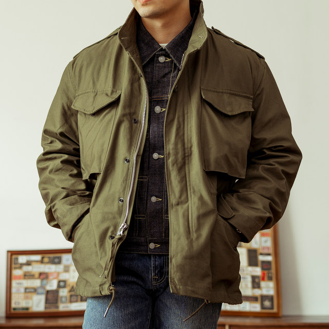 Red wind American retro M65 jacket spring and autumn men's OG107 US ...