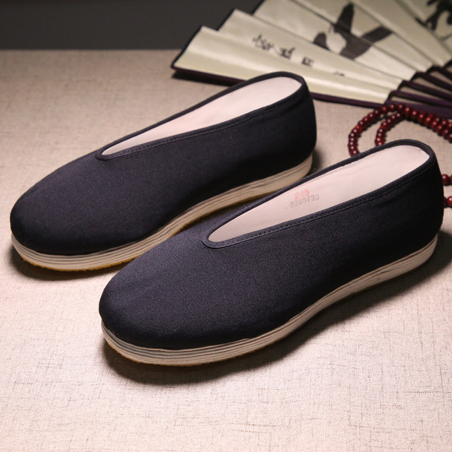 Old Beijing cloth shoes Men's retro Yuankou traditional handmade ...