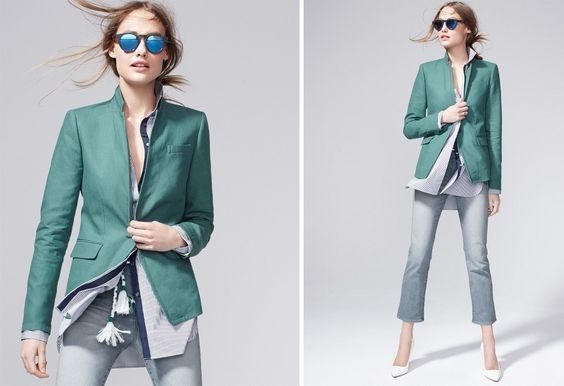 Fresh gray green linen suit has a stylish temperament, slim -fitting ...