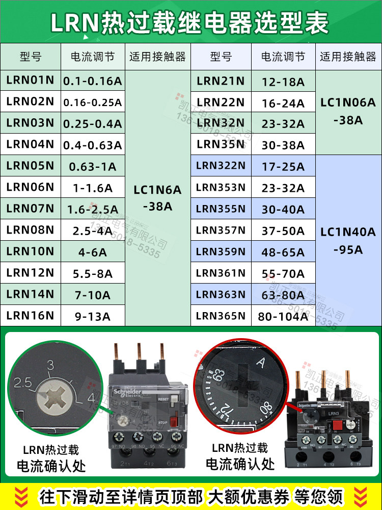 Rơ le nhiệt Schneider LRN06N 1-1.6A - Thay thế chính hãng
