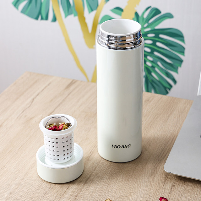 Real ceramic bone china liner women's thermos cup high-value tea ...