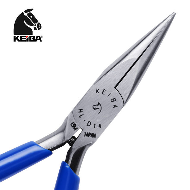 KEIBA horse brand HL-D14 micro needle nose pliers imported from Japan, toothless needle nose pliers