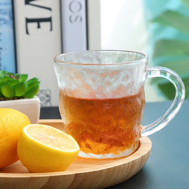 Glacier pattern glass glass with hand water cup female summer home ...