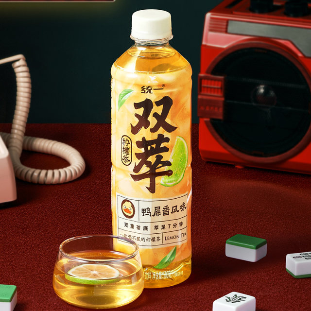 Unified Double Extract Lemon Tea Duck Shit Flavor Tea Beverage Black ...