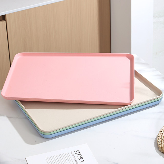 Wheat straw oversized tray household pet flower pot bottom tray plastic ...